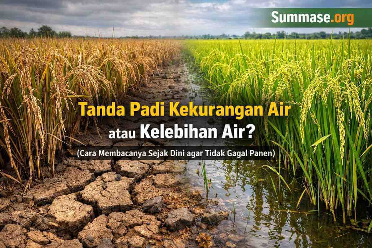 Tanda Padi Kekurangan Air Atau Kelebihan Air (Cara Membacanya Sejak ...